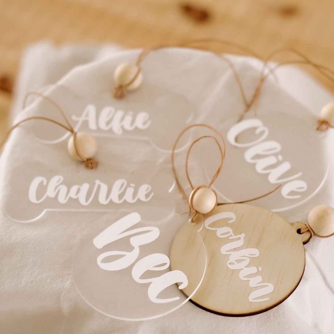 Christmas Baubles-Personalised – Luxe Labels Australia